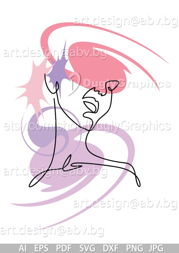 Vector FACE in Colors AI Eps Pdf Svg Dxf Png Jpg - Etsy