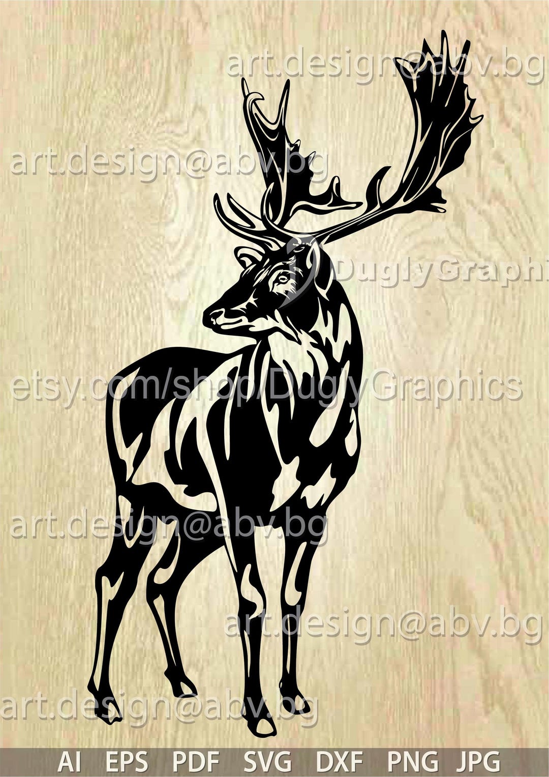 Vector FALLOW DEER Body, AI, Eps, Pdf, Svg, Dxf, Png, Jpg Download ...