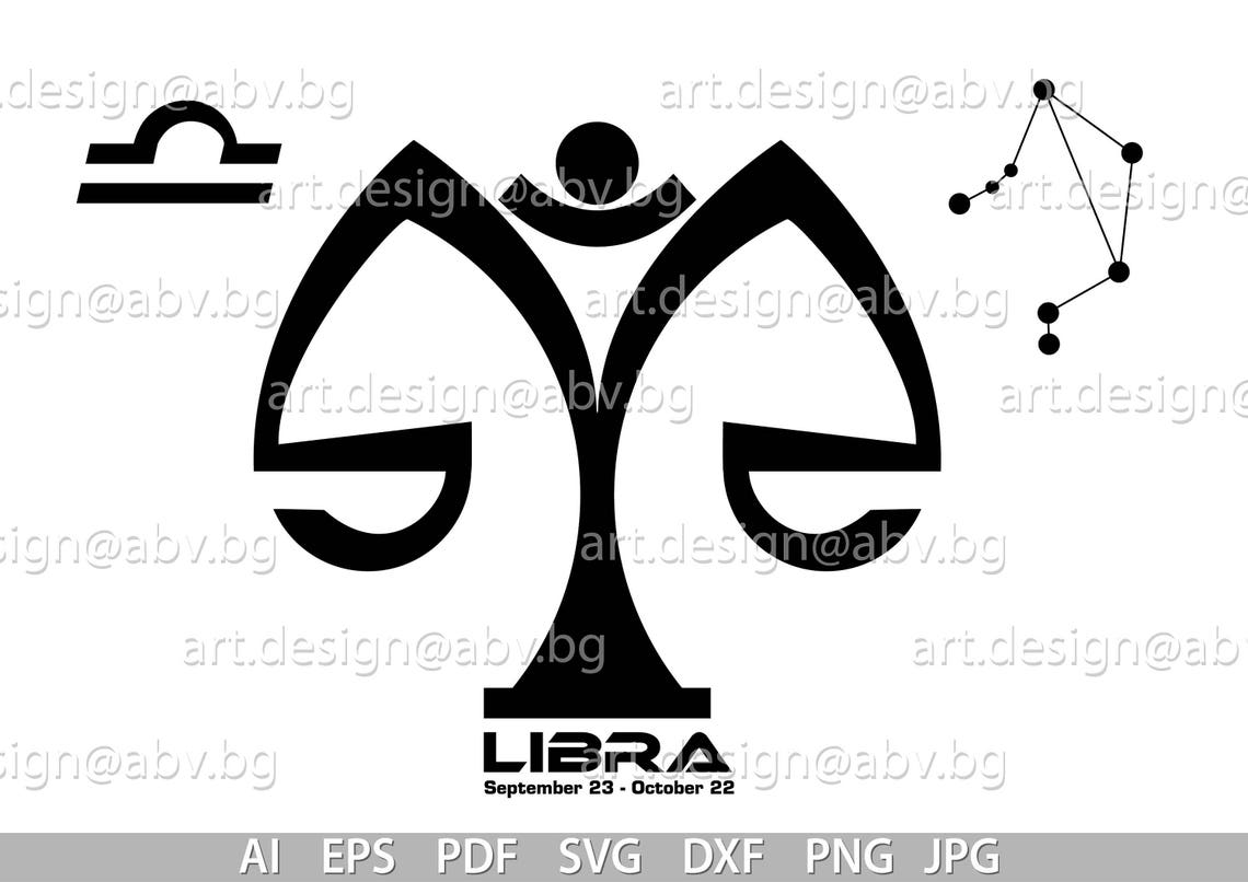 Vector ZODIAC-LIBRA AI Eps Pdf Png Svg Dxf Jpg Image | Etsy