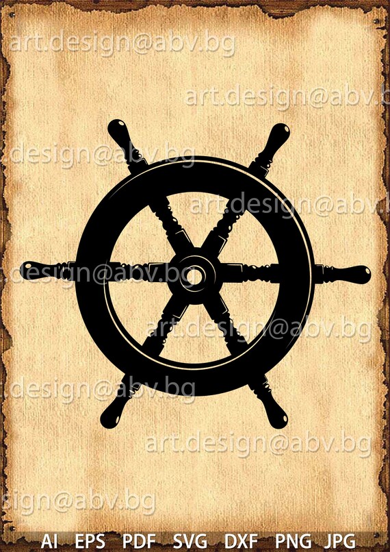 Vector SHIP HELM AI Eps Pdf Png Svg Dxf Jpg Image | Etsy Canada