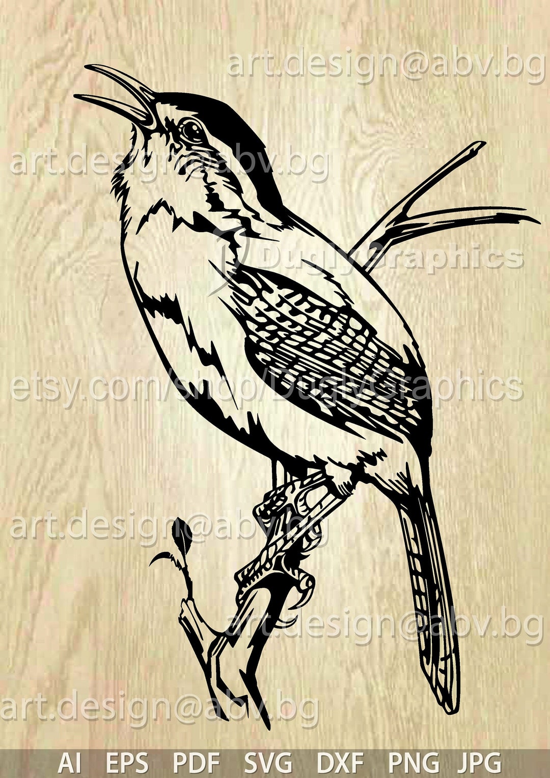 Vector WREN, AI, PNG, Eps, Pdf, Svg, Dxf, Jpg Download, Digital Image ...