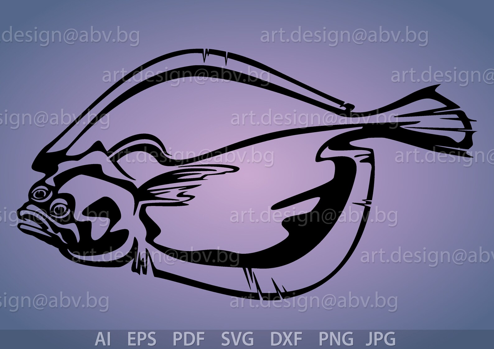 Vector FLOUNDER AI Eps Pdf Png Svg Dxf Jpg Image - Etsy