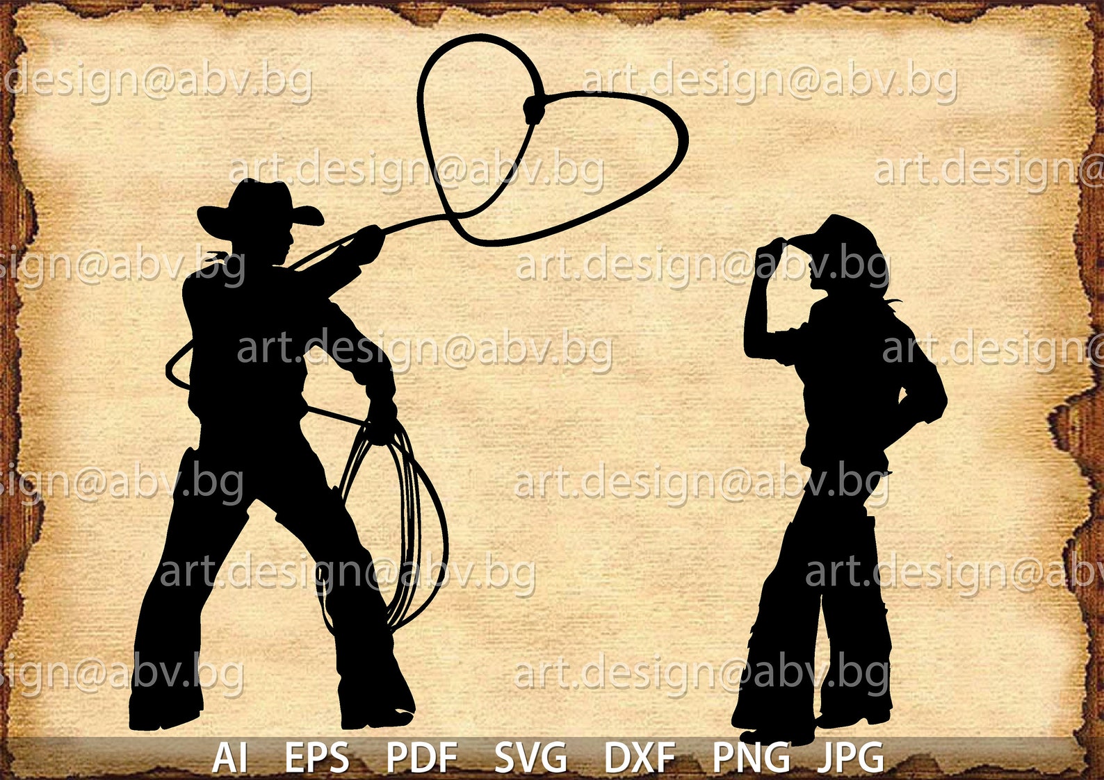 Vector COWBOYS LASSO Love Ai Eps Pdf Svg Dxf Png Jpg | Etsy