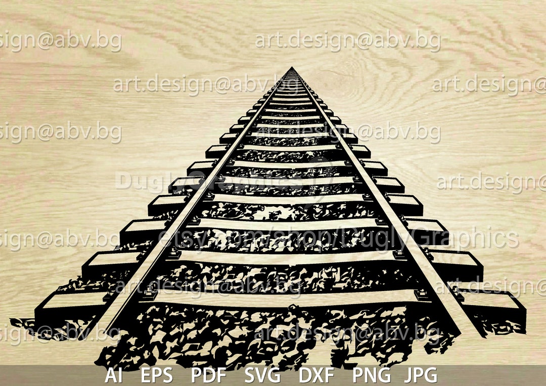 Vector TRAIN TRACKS Front, AI, Eps, Svg, Dxf, Pdf, Png, Jpg Download ...