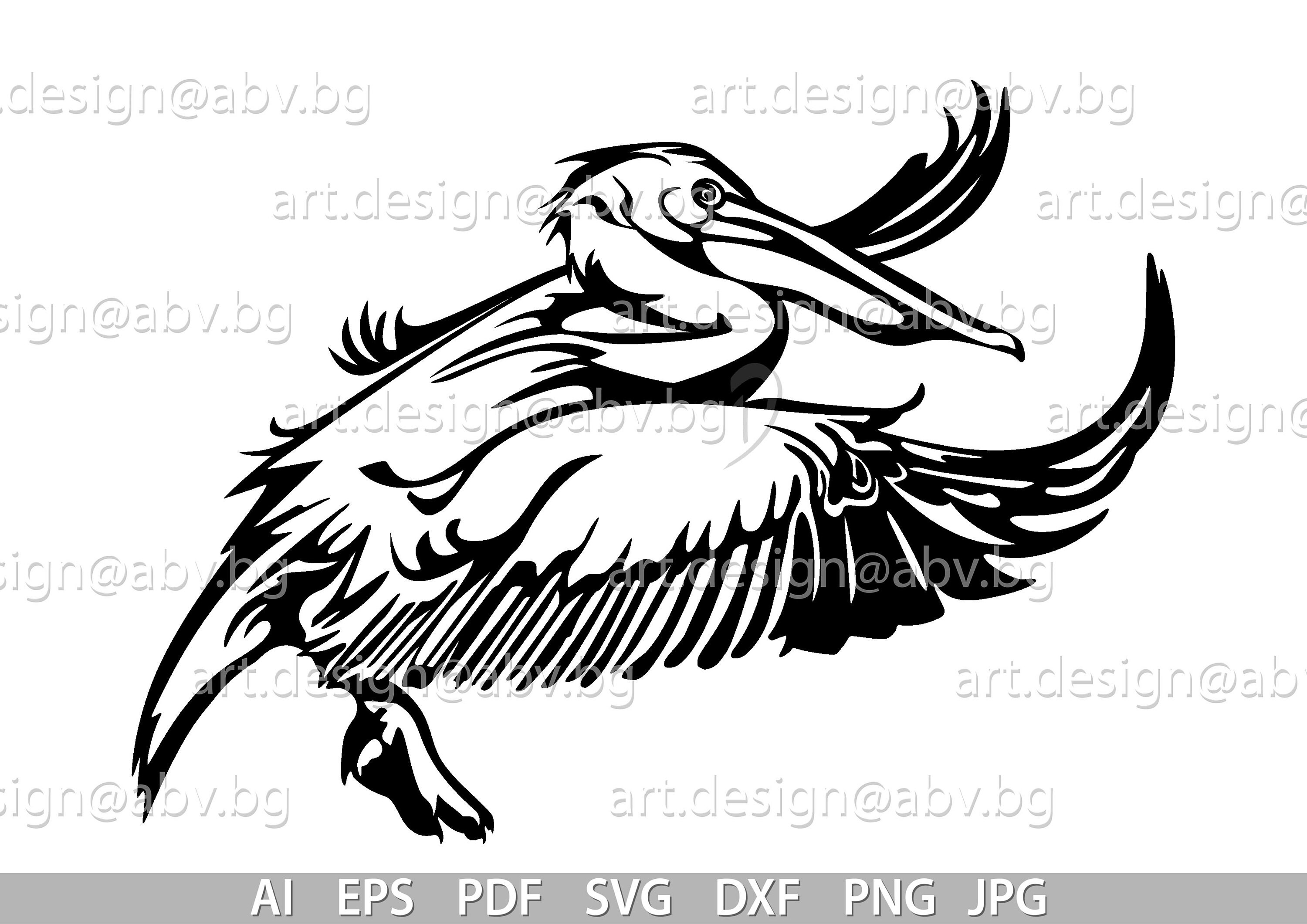 Vector PELICAN Svg AI PNG Pdf Eps Dxf Jpg Download Digital - Etsy Canada