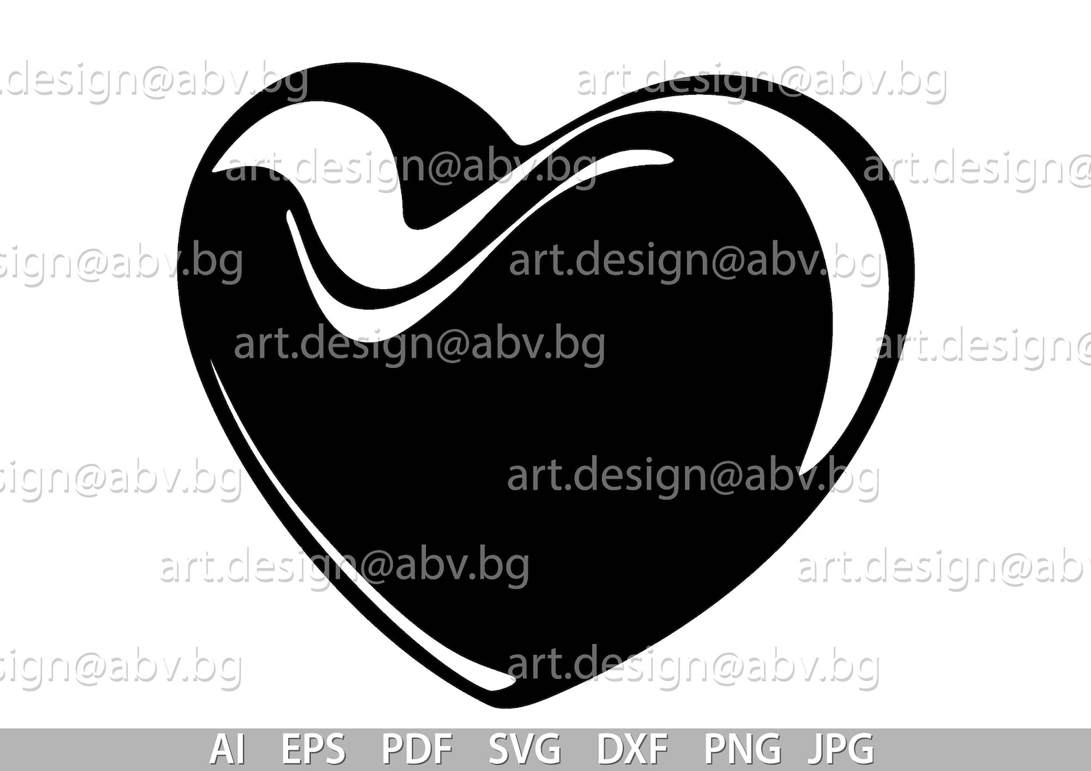 Vector HEART AI Eps Pdf Png Svg Dxf Jpg Download - Etsy