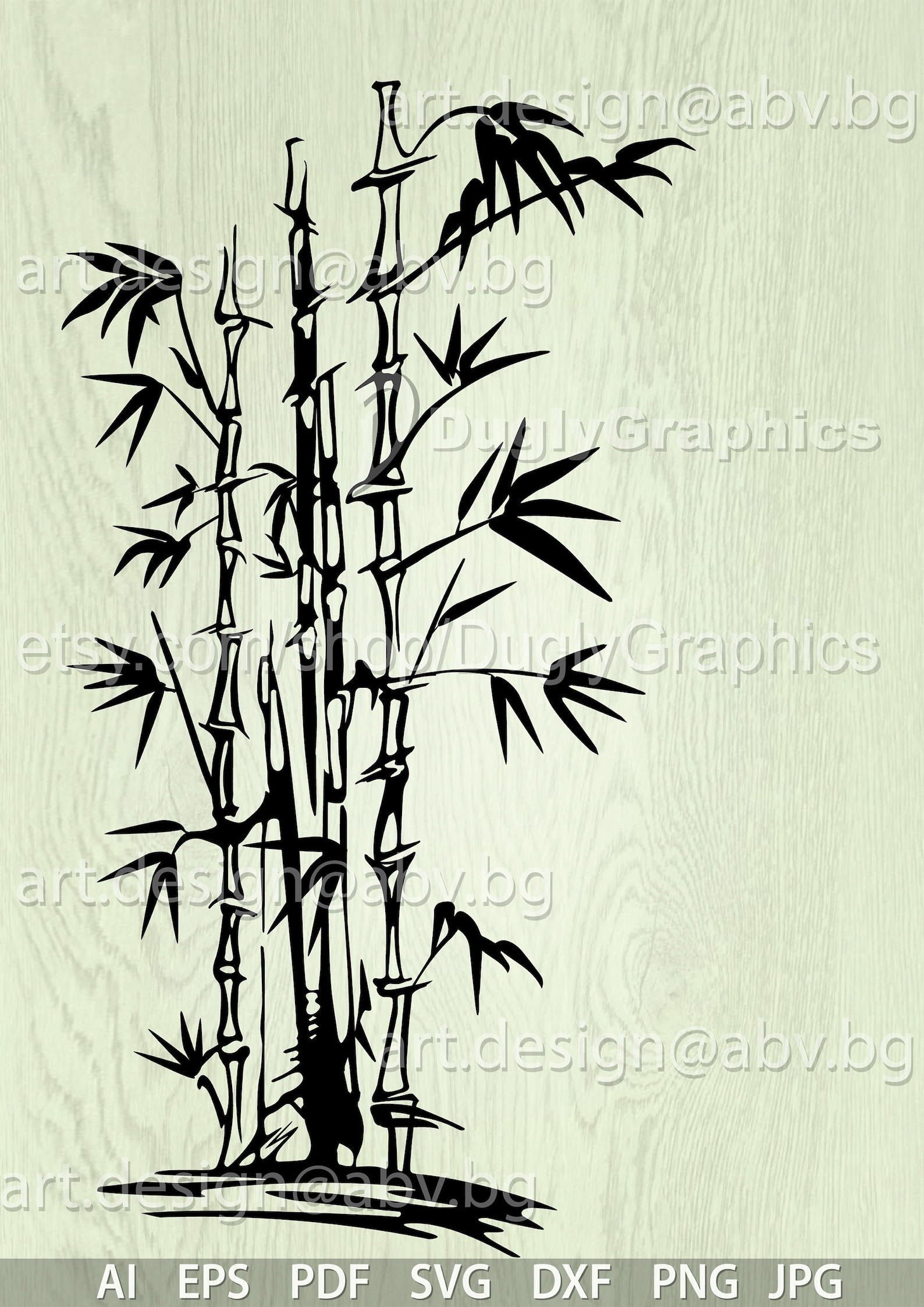 Vector BAMBOO AI Eps Pdf Png Svg Dxf Jpg Download - Etsy