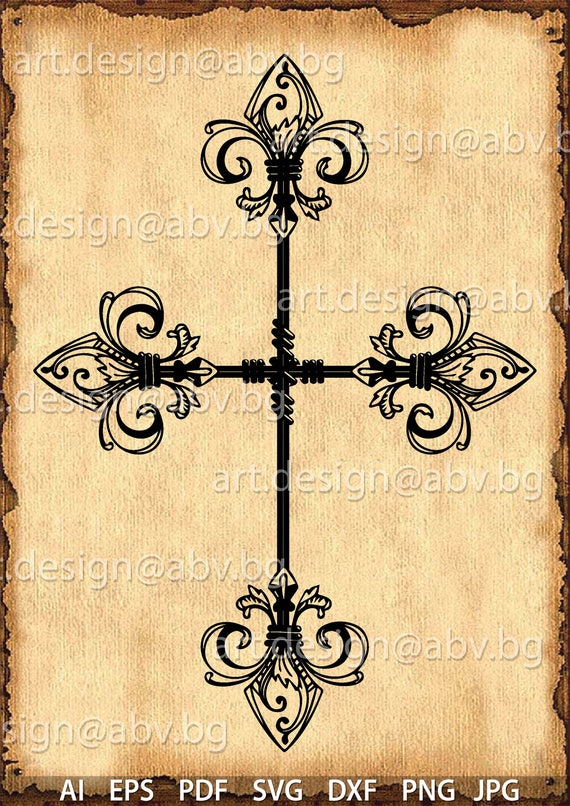 Vector CROSS SVG dxf AI png pdf eps jpg Download | Etsy