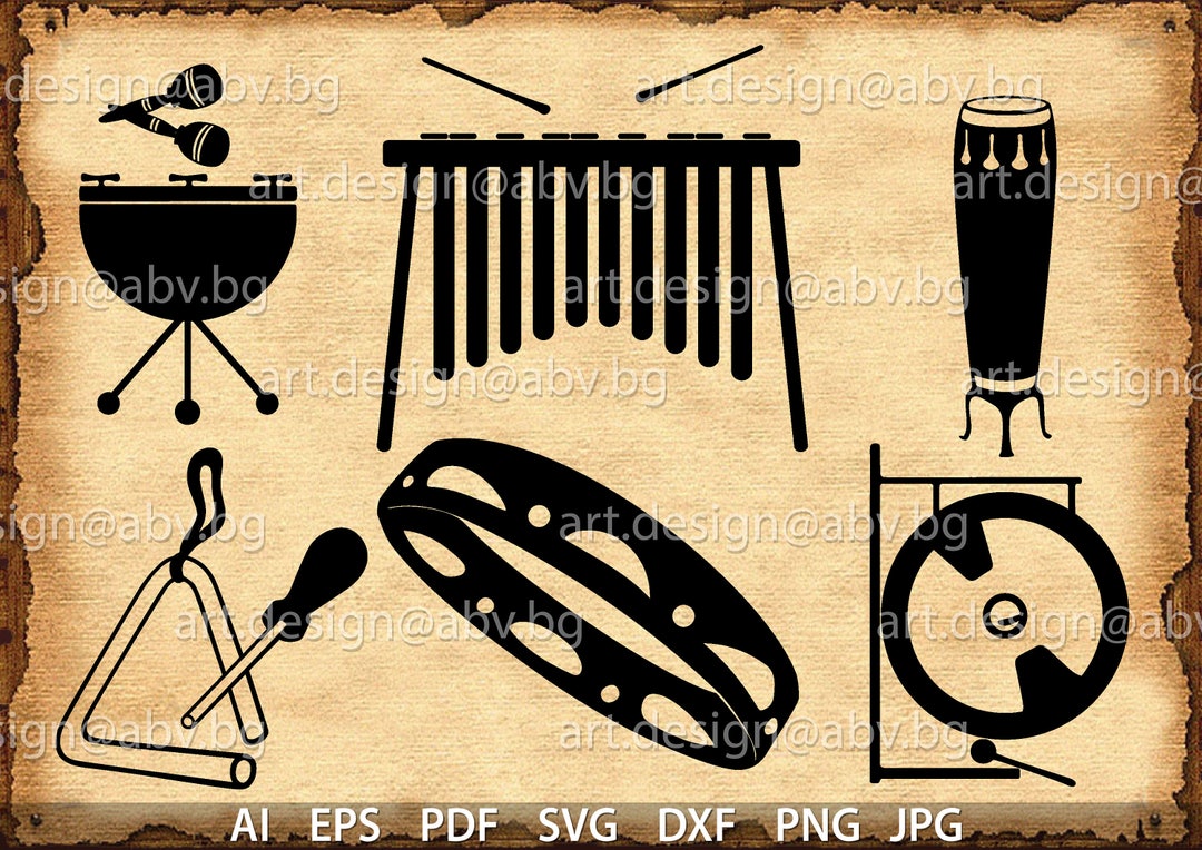 Vector PERCUSSION, Drums, AI, Eps, Pdf, Svg, Dxf, Png, Jpg Download ...