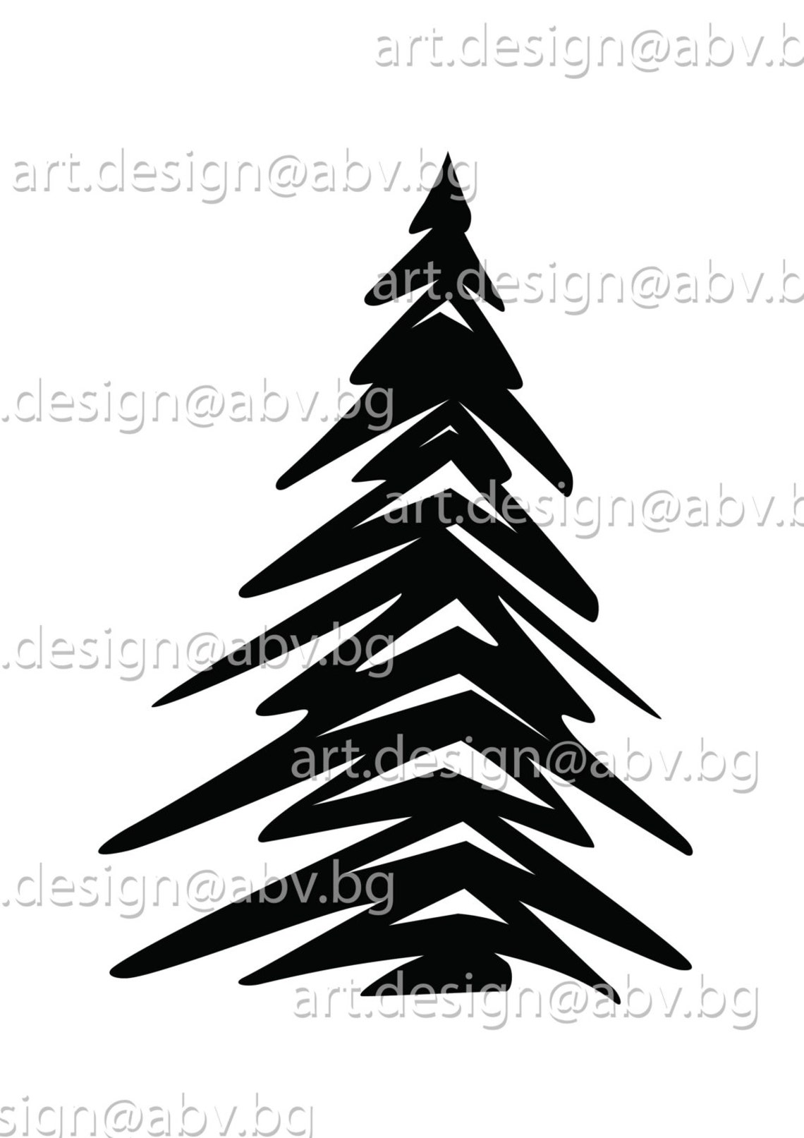 Vector CONIFER TREE Stilyzed Digital Image Graphical AI - Etsy