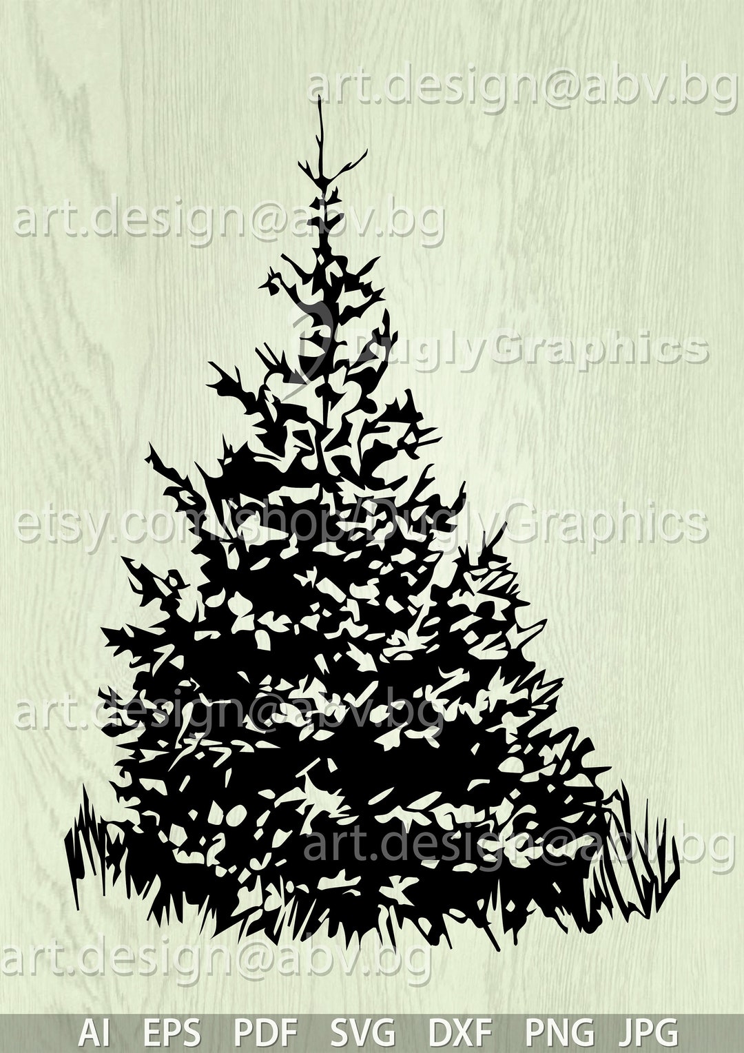 Vector CONIFER TREE, Evergreen, AI, Eps, Pdf, Png, Svg, Dxf, Jpg Image ...