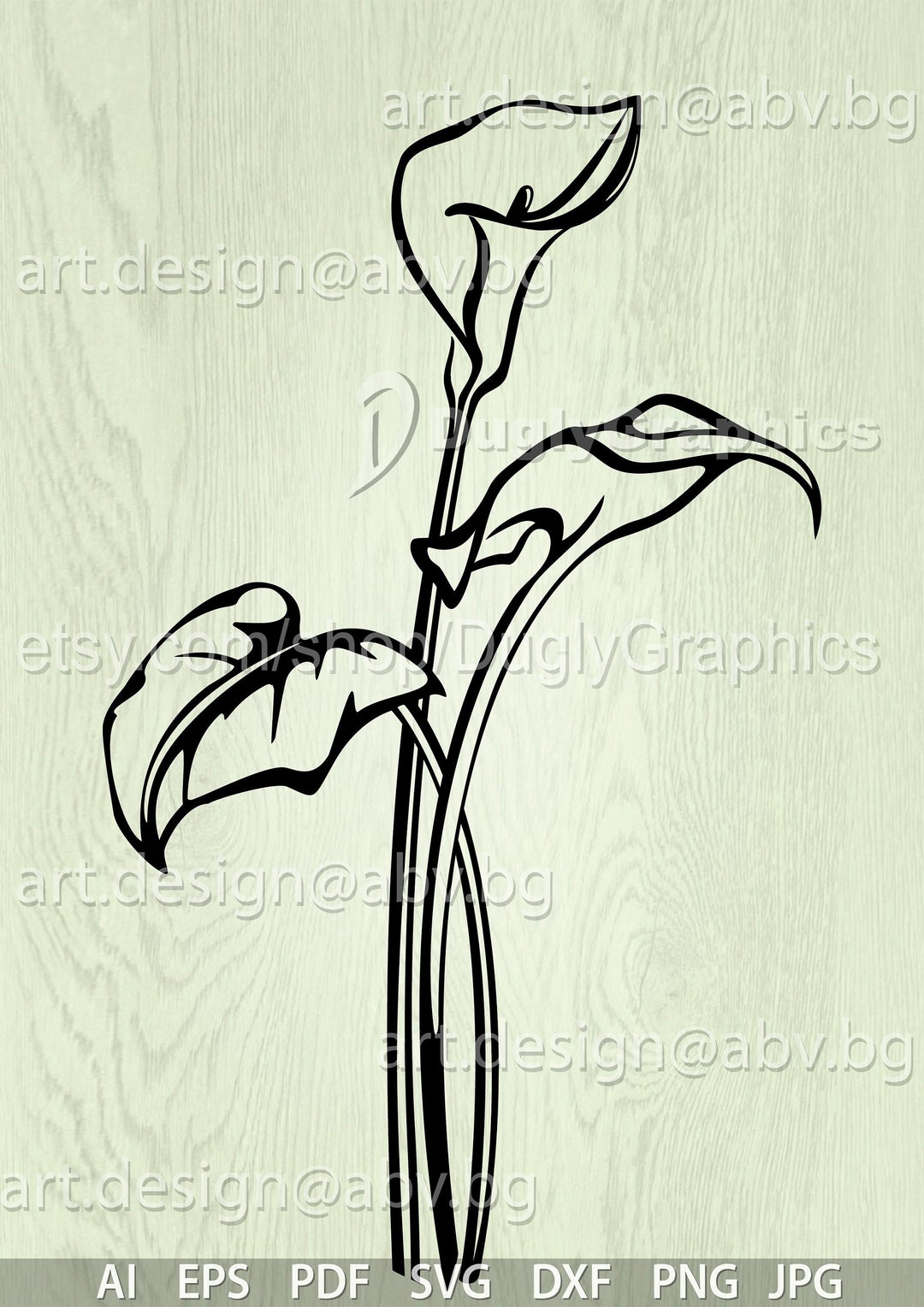 Calla Lily Vector: Floral Graphic Design Files (digital Download) - Etsy UK