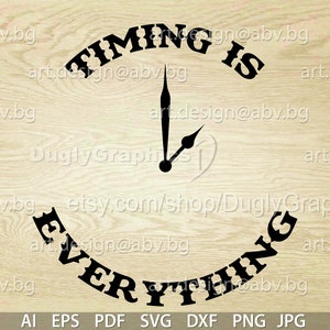 Vector TEXT timing is Everything AI Eps Pdf - Etsy