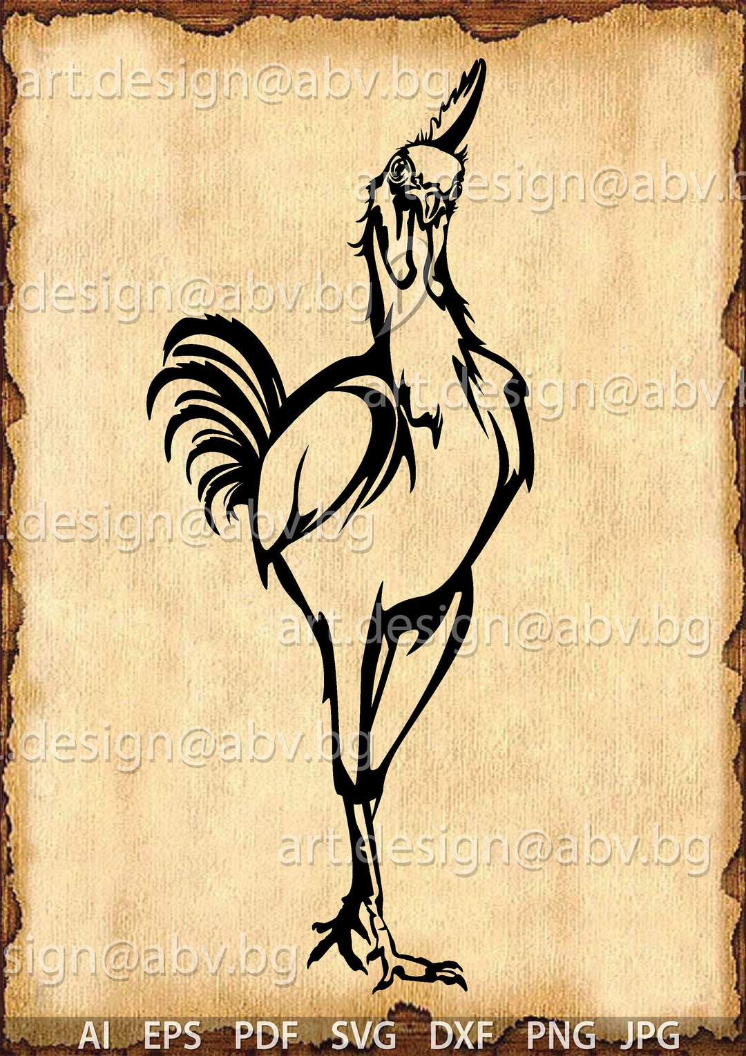 Vector ROOSTER AI PNG Eps Pdf Svg Dxf Jpg Download - Etsy