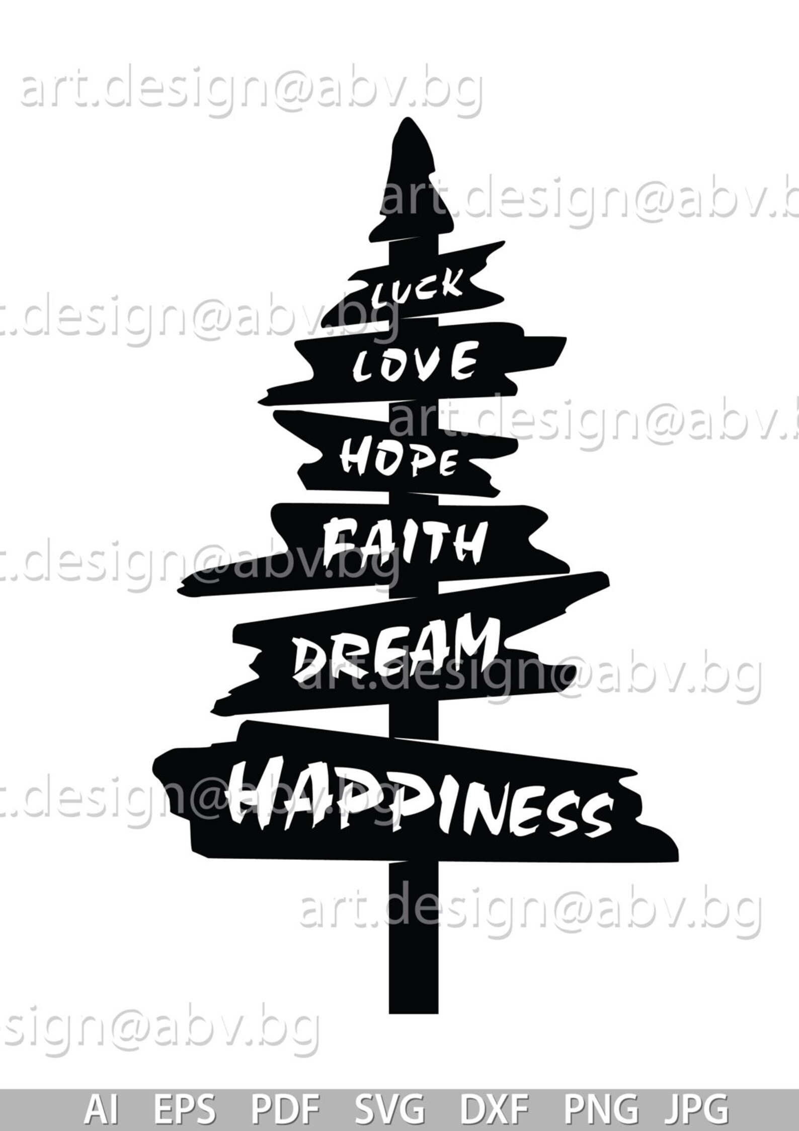 Vector TREE SIGNES AI Eps Pdf Svg Dxf Png Jpg Image - Etsy