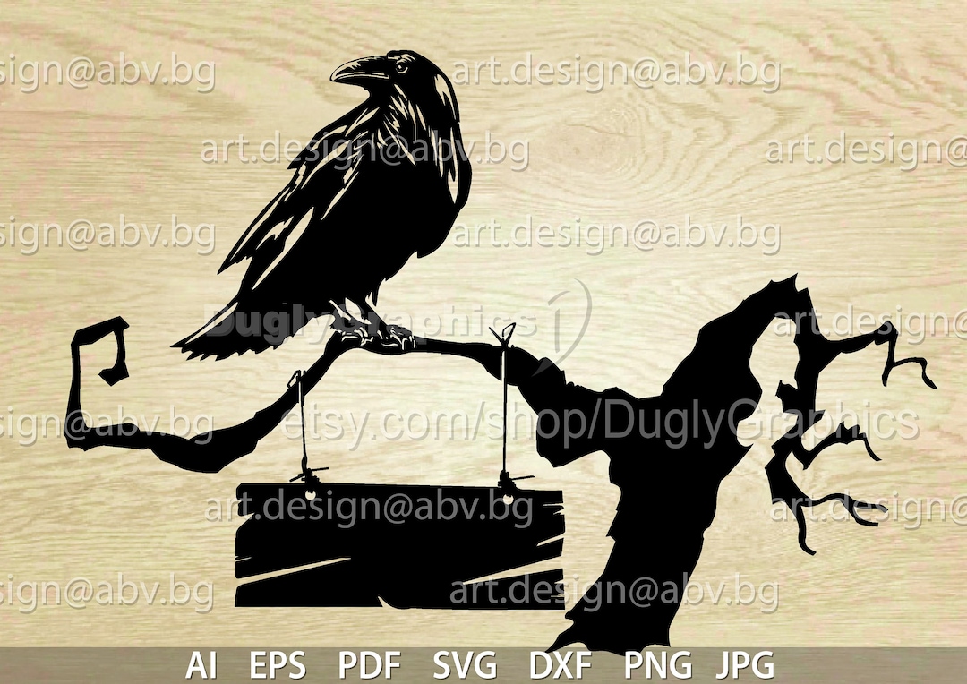 Vector BIRD, Raven, AI, Eps, Pdf, Png, Svg, Dxf, Jpg Files Download ...