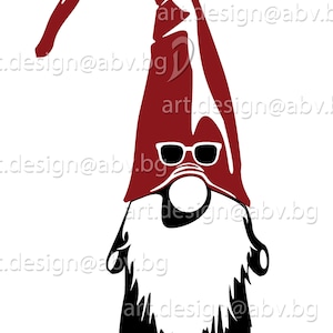 Vector GNOME With Sunglasses, AI, Pdf, Eps, Svg, Dxf, Png, Jpg Download ...