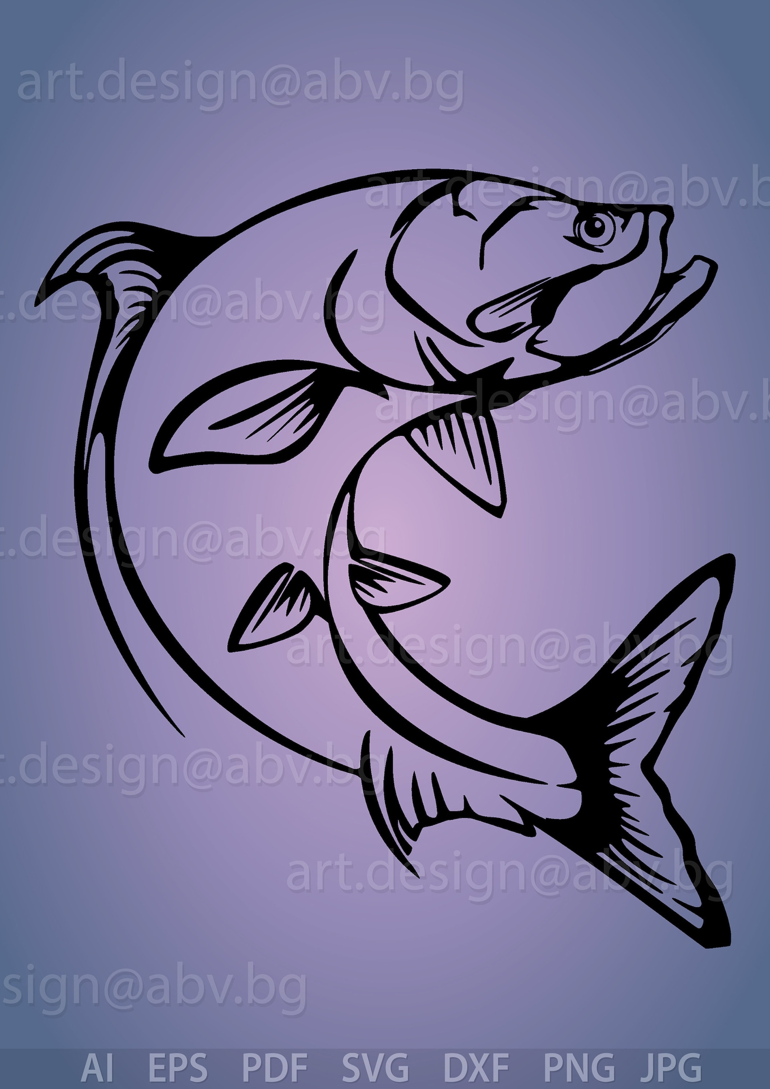 Vector TARPON FISH, Ai, Eps, Pdf, Png, Svg, Dxf, Jpg Image Graphic ...