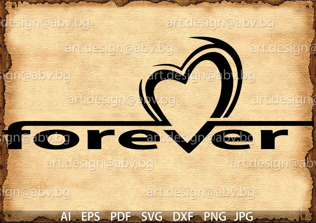 Vector HEART, Love Forever, AI, Eps, Svg, Dxf, Pdf, Png, Jpg Download ...