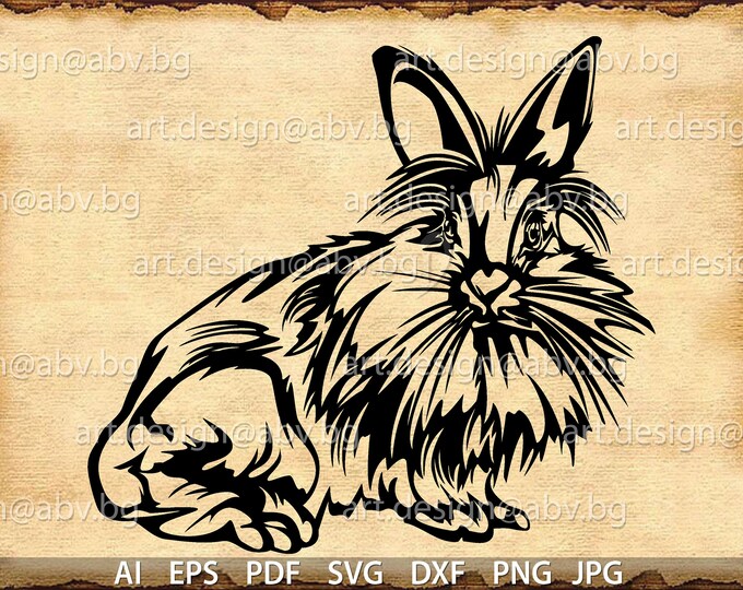Vector LION HEAD RABBIT Ai Eps Png Pdf Svg Dxf Jpg - Etsy