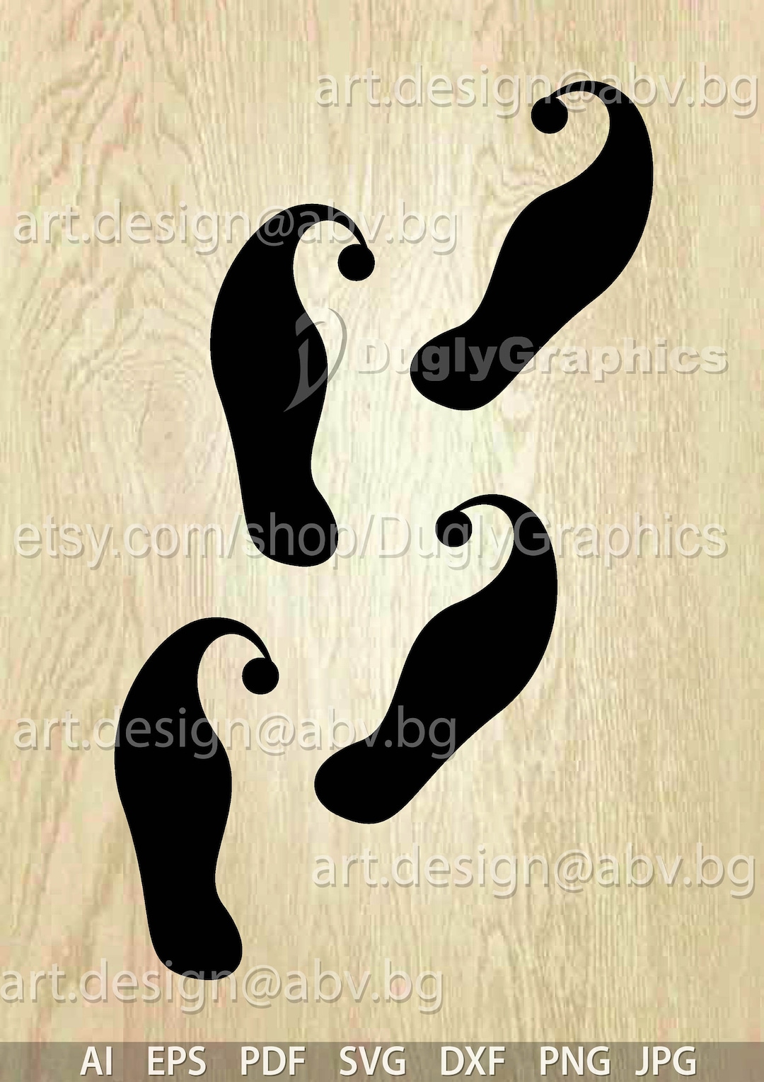 Vector ELF FOOTPRINT, AI, Pdf, Eps, Svg, Dxf, Png, Jpg Download ...