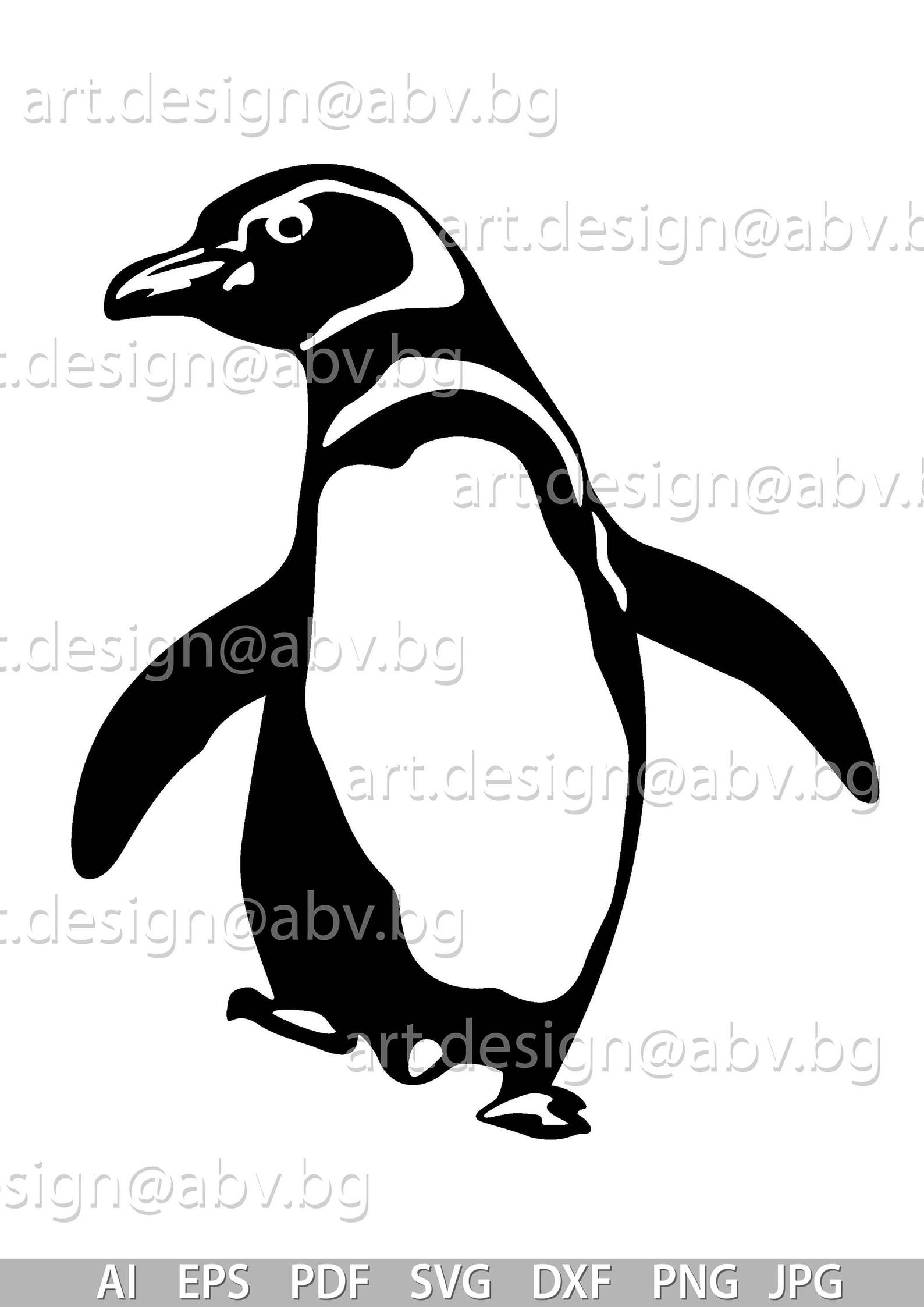 Vector PENGUIN, AI, Eps, Pdf, PNG, Svg, Dxf, Jpg Download, Digital ...