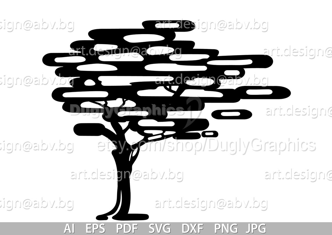 Vector TREE Stylized AI Eps Pdf SVG Dxf Png Jpg - Etsy