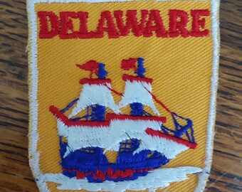 Delaware Vintage Souvenir Travel Patch From Voyager New in - Etsy