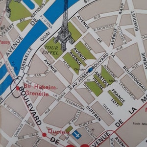 Map of Paris 1975 - Etsy