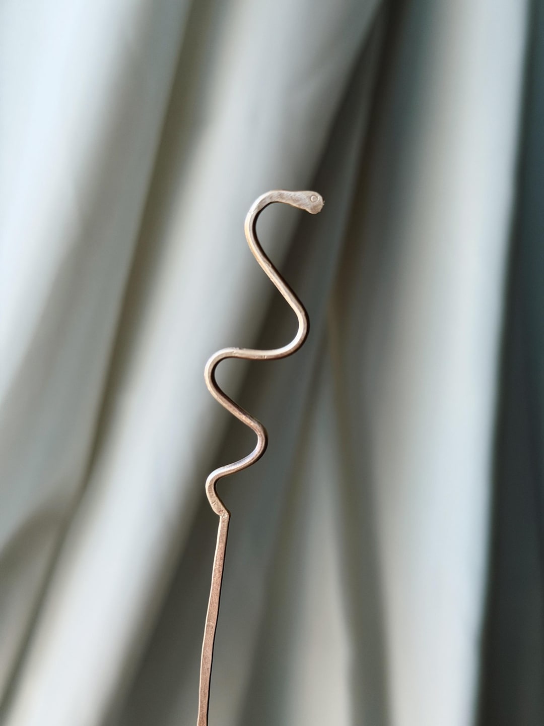 Handmade Brass Snake Bookmark • Serpent Page Marker • Curvy Snake Gift ...