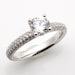Pave Cz Engagement Ring-classic Engagement Ring-pave Cz Sterling Silver ...