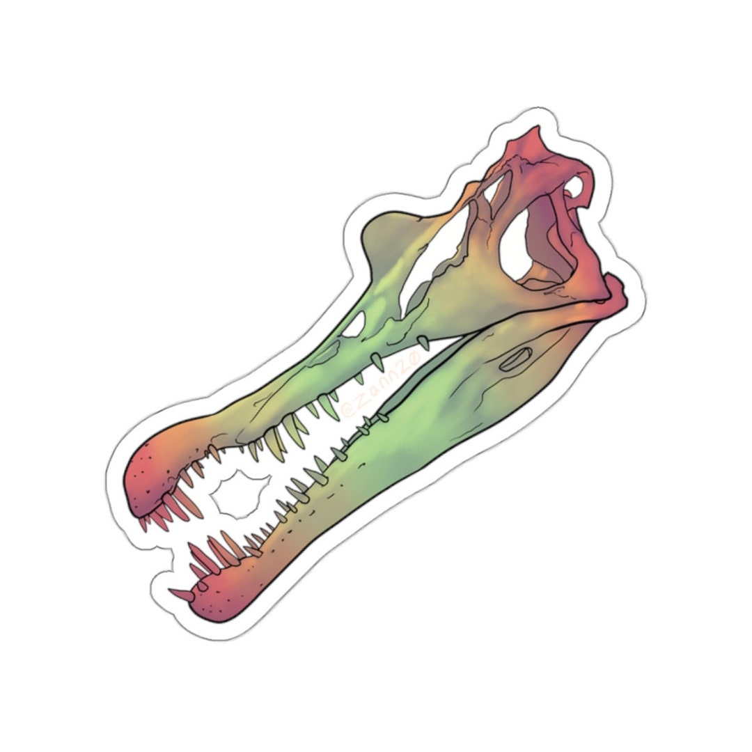 Spinosaurus Skull Die-cut Sticker available in 2x2, 3x3, 4x4, 5x5 or ...