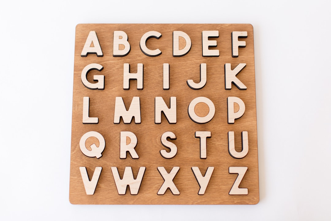 Classic Uppercase Alphabet Puzzle - Etsy