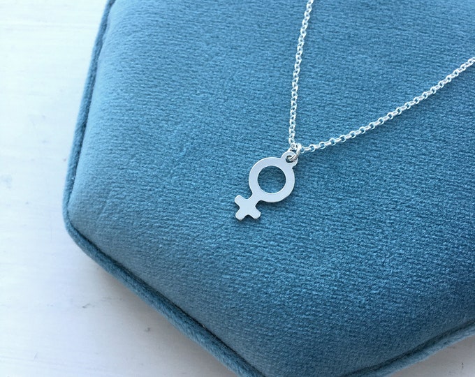 Female Symbol Necklace, Venus Symbol Necklace, Woman Symbol Charm ...