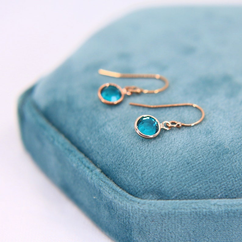 December Birthstone Earrings December Birthday Gift Blue - Etsy