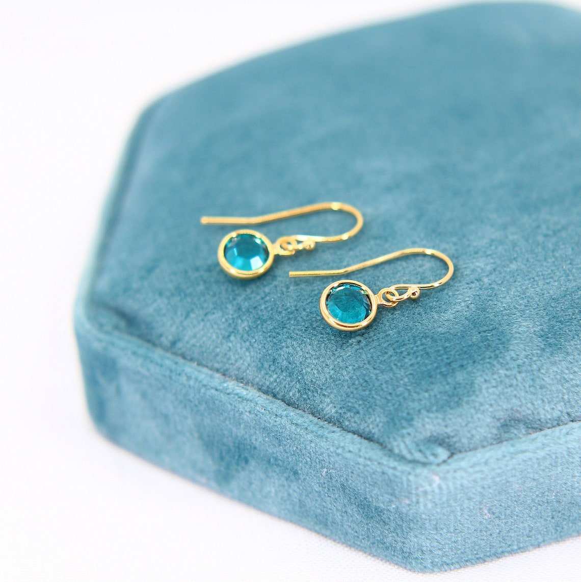 December Birthstone Earrings December Birthday Gift Blue - Etsy
