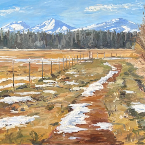 Three Sisters Archival Ink Print of Central Oregon Landscape - Etsy