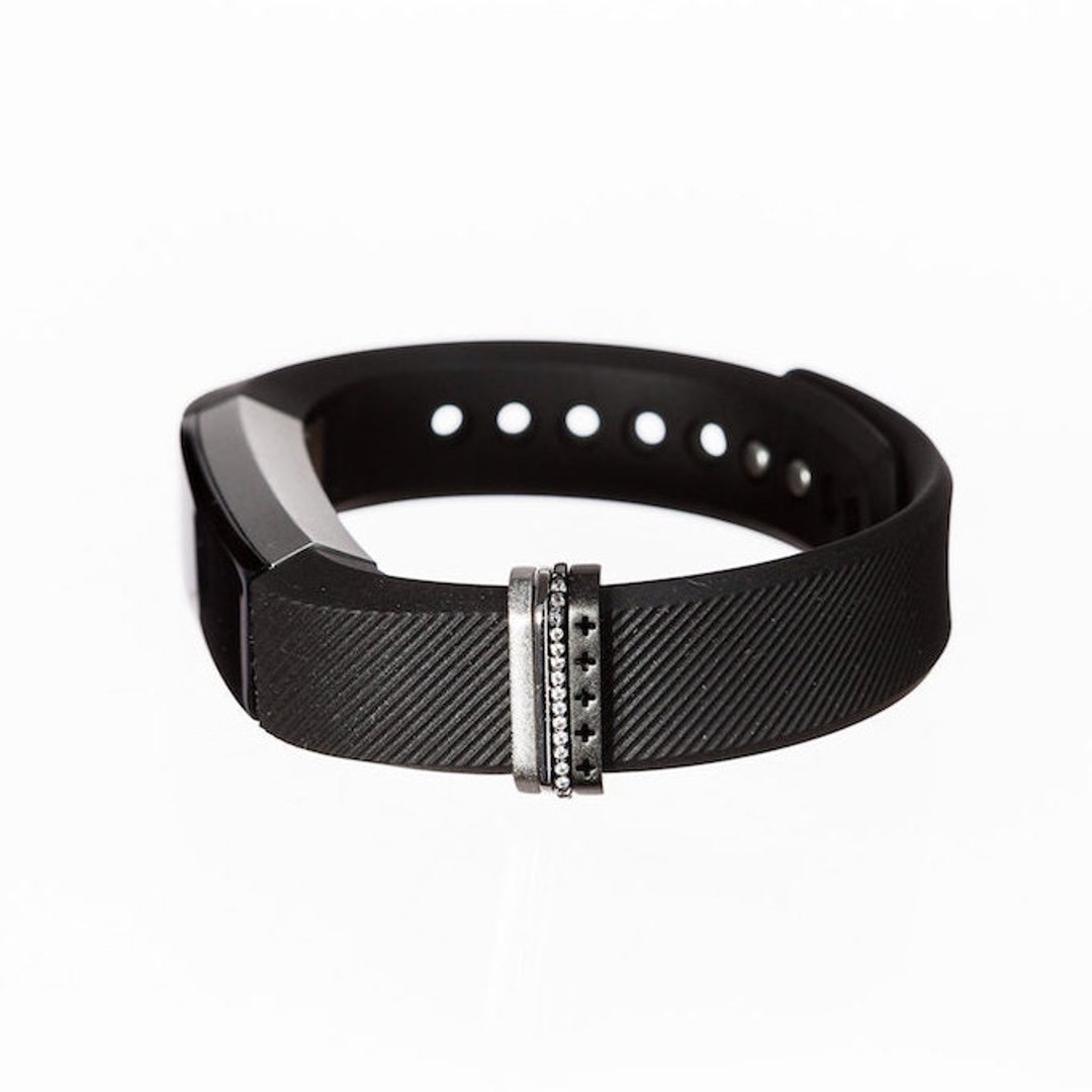 Black Slim Glam Stack for Apple Watch Slim Bands, Fitbit Luxe, Alta ...