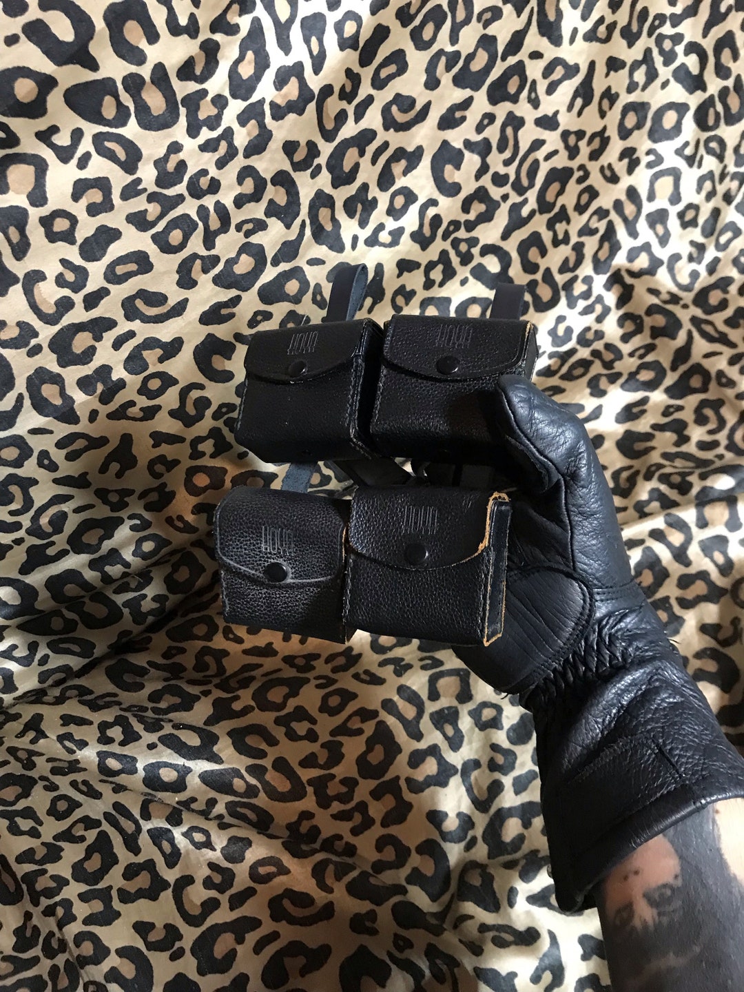 UTILITY POUCH Set of FOUR Punk Leather Utility Pouches - Etsy