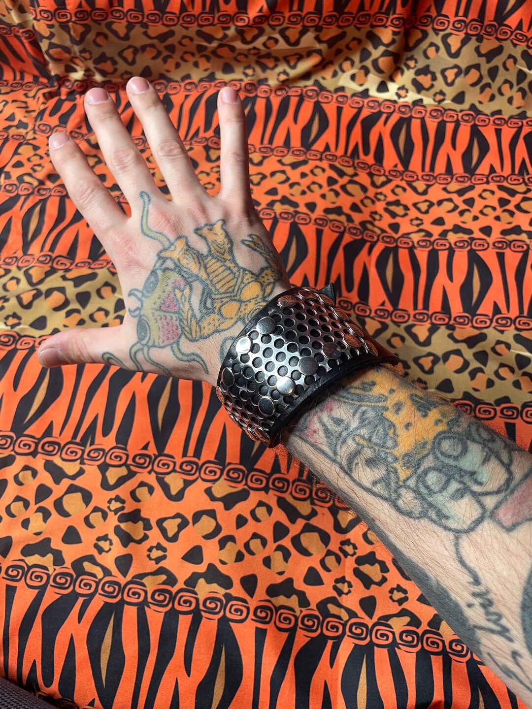 ARMOR GRATE CUFF Punk Handmade Bracelet Made From Recycled Metal and ...
