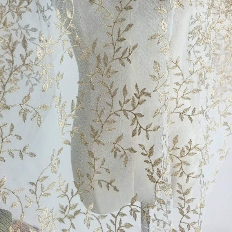 Gold Lace on Black Tulle - Etsy