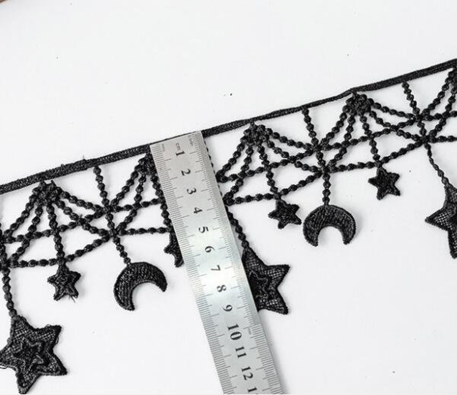 3 Colors Gold White Black Star Moon Widened and Thickened Lace Lace ...