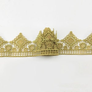 Metallic Gold-tone Lace-trimmed Gold-trimmed Lace Trim, Wedding, S ...