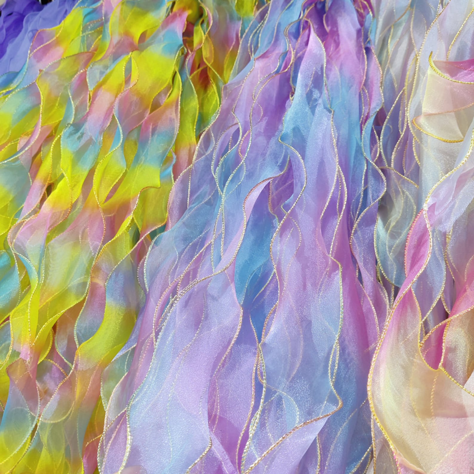 5 Colors Beautiful Rainbow Gradient Organza Lace Trim Baby - Etsy