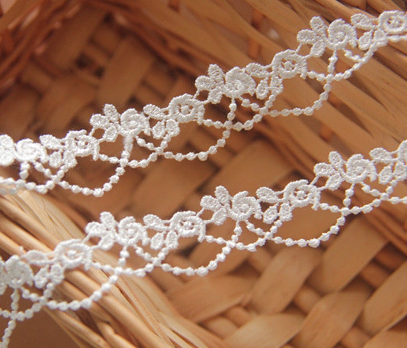 3 Yards White Exquisite Alice Lace Trim Embroidered Floral | Etsy