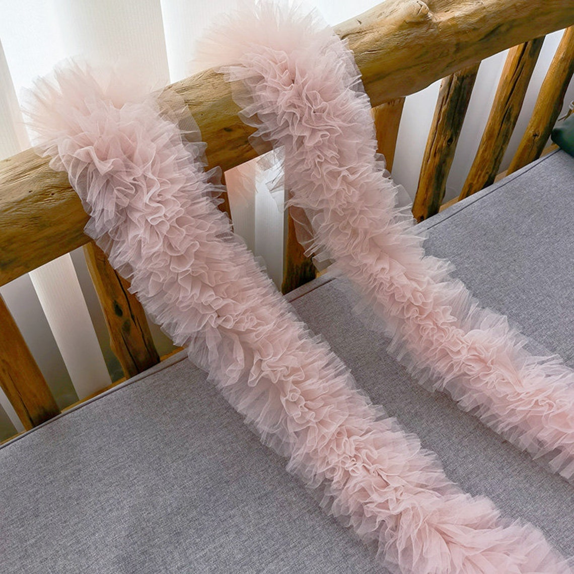 Multi-coloured Ruffled Tulle Lace Trim Pink Pleated Mesh - Etsy
