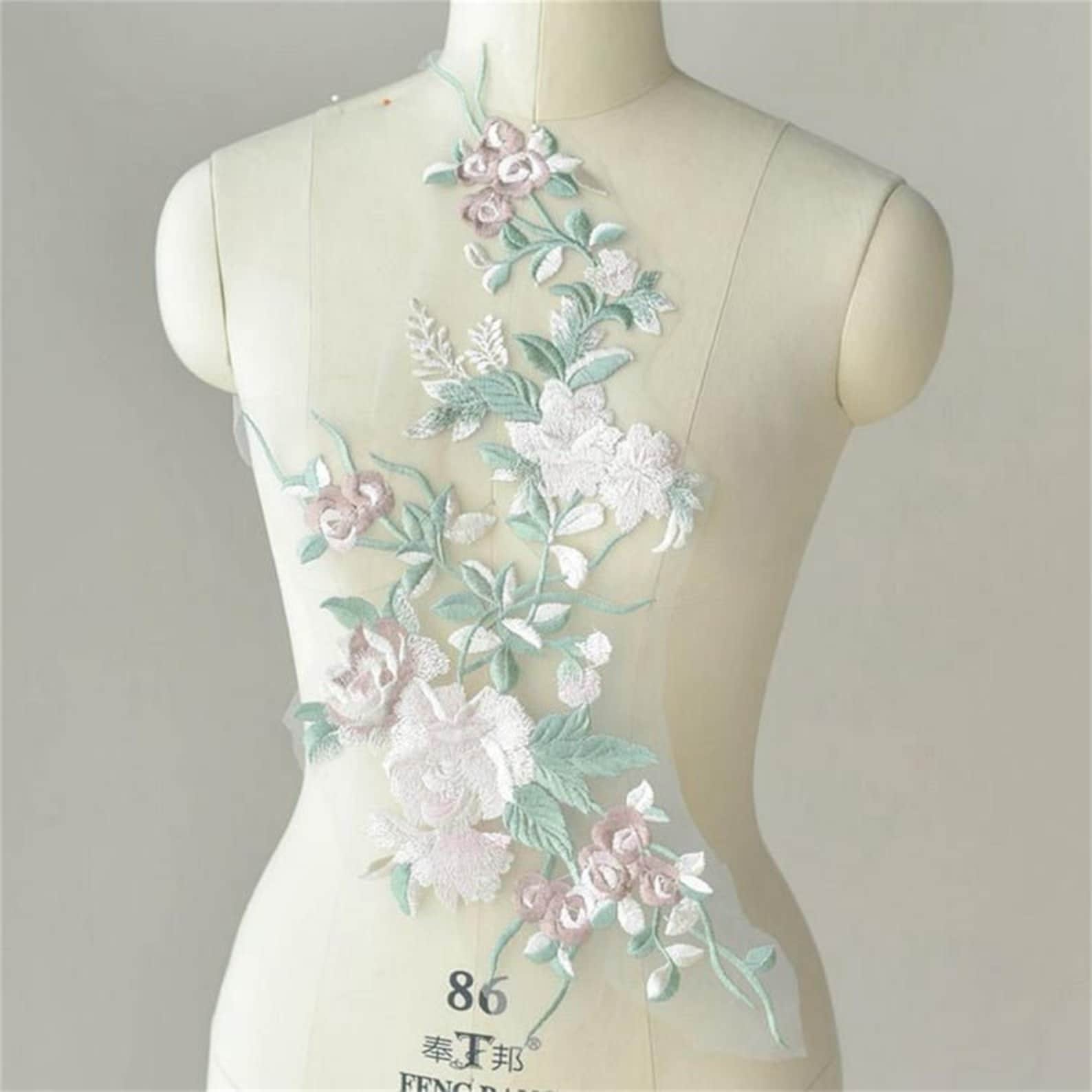 1pc Large Applique 3d Flower Trim Applique Back Applique Dress | Etsy