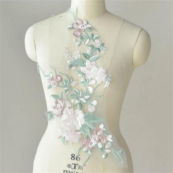 1pc Large Applique 3d Flower Trim Applique Back Applique Dress | Etsy