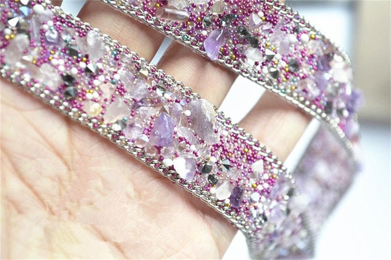 Rhinestone Sash Applique Iron on Applique Sew on Applique - Etsy