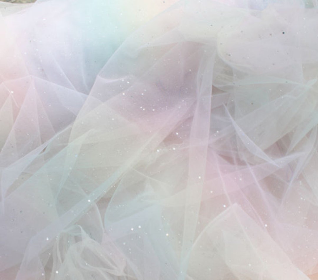 Glitter Gradient Tulle Mesh Lace Fabric for DIY Girls Bady , Wedding ...